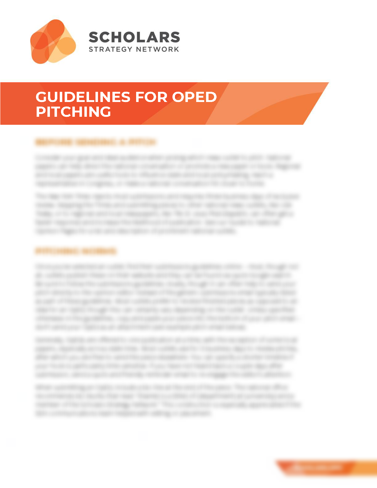 How To: Best Practices for Pitching an OpEd | Scholars Strategy Network